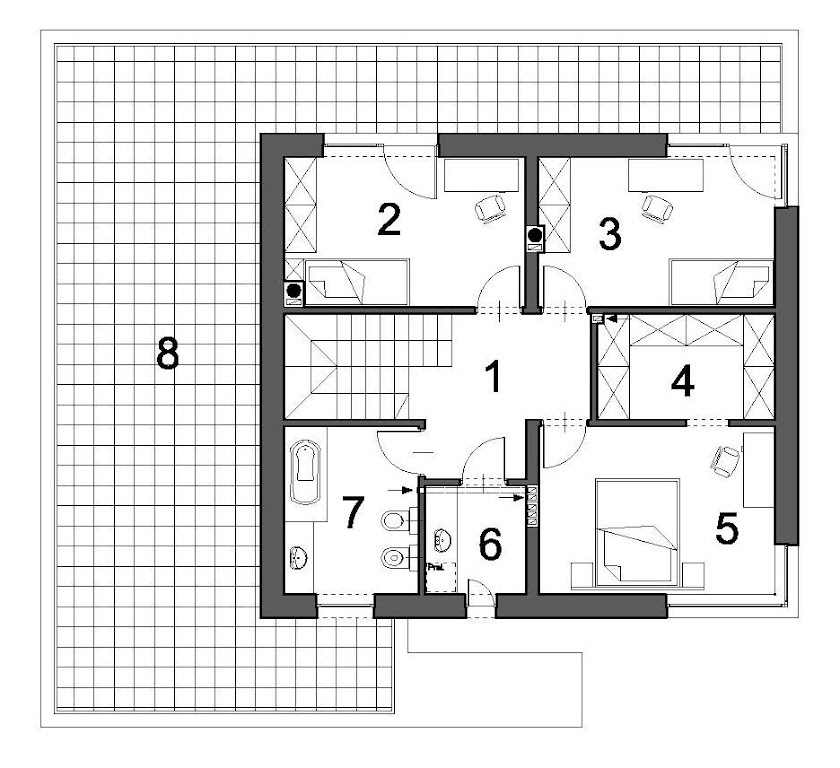 Projekt domu Modny D36 (TVG-364) - 142.46m²